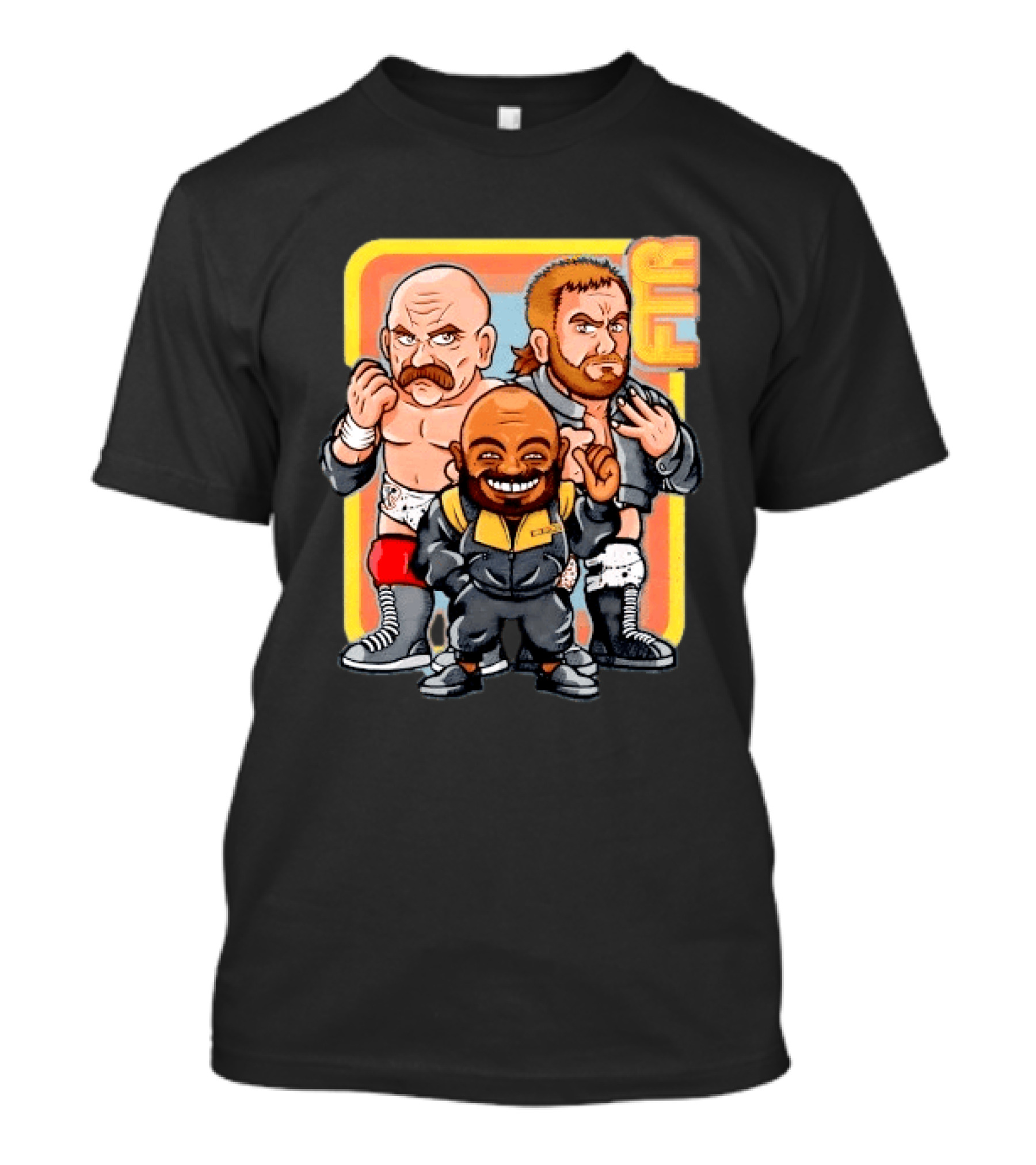 AEW Big Stoke FTR Wrestling Stable Cartoon Characters T-Shirt