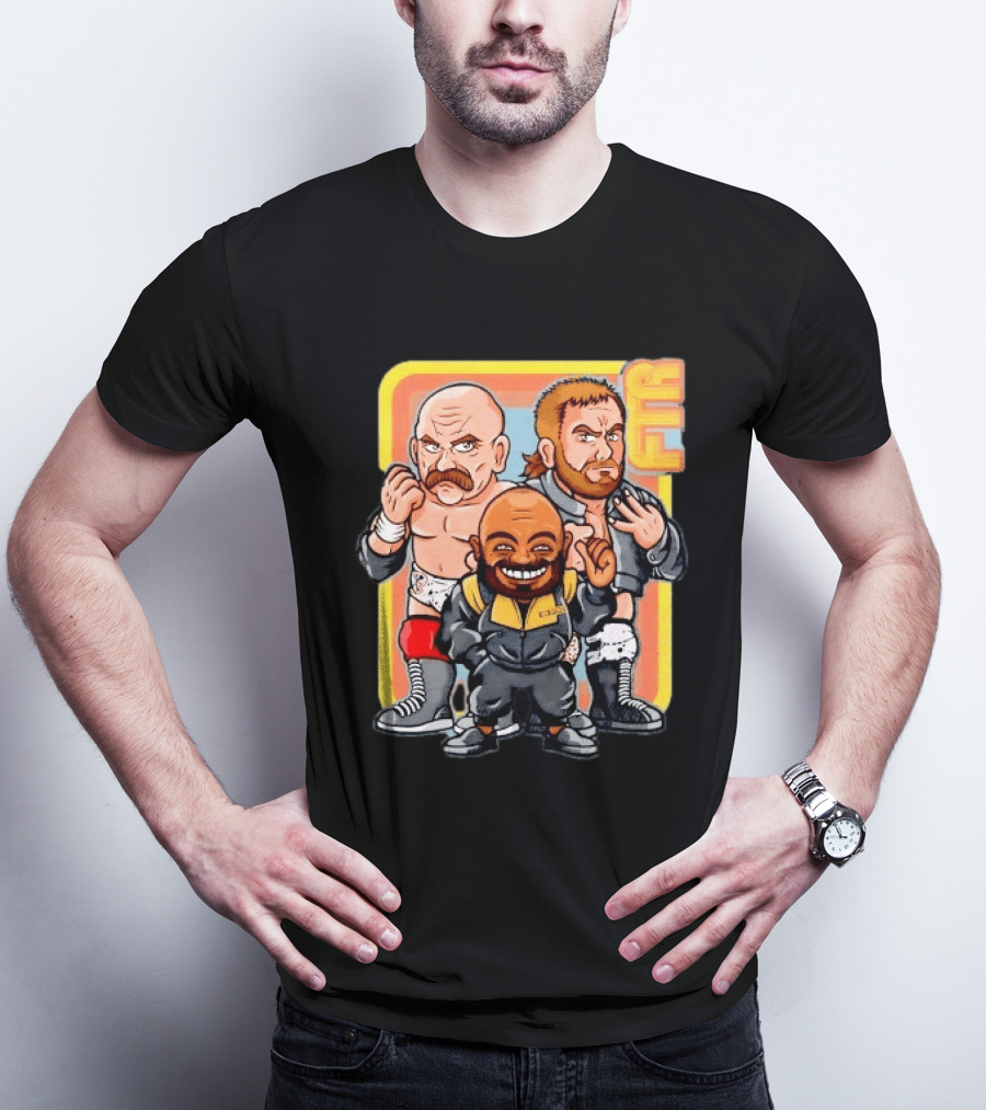 AEW Big Stoke FTR Wrestling Stable Cartoon Characters T-Shirt