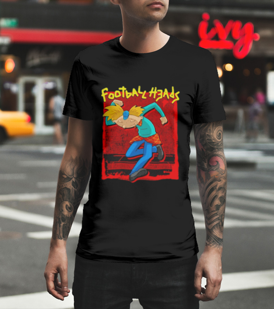 Hey Arnold Football Heads Nickelodeon Classic Cartoon T-Shirt