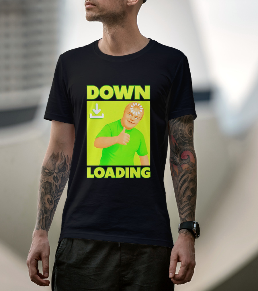 Down Loading Thumbs Up Meme Humorous Internet Guy T-Shirt