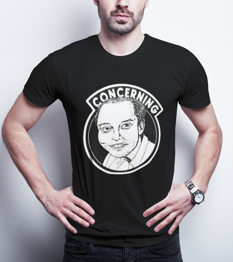 Concerning Elon Musk Meme Face Tesla Twitter T-Shirt