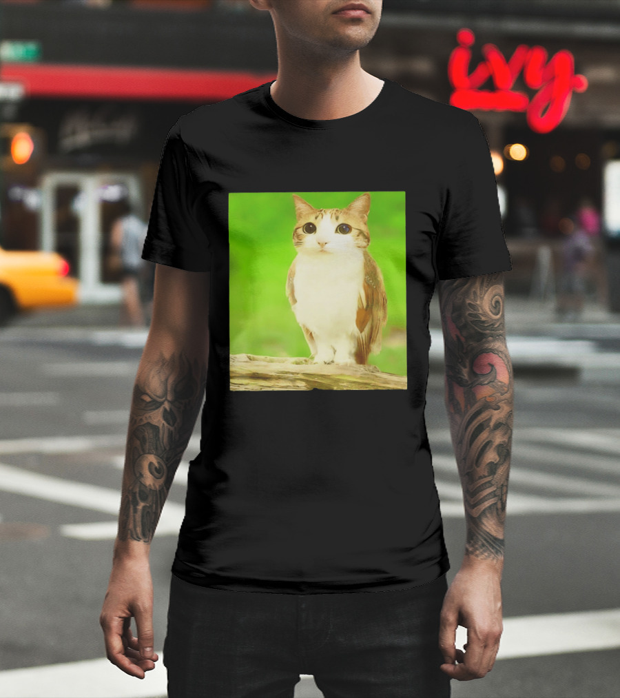 Cat Owl Hybrid Animal Mashup Creature Fusion T-Shirt