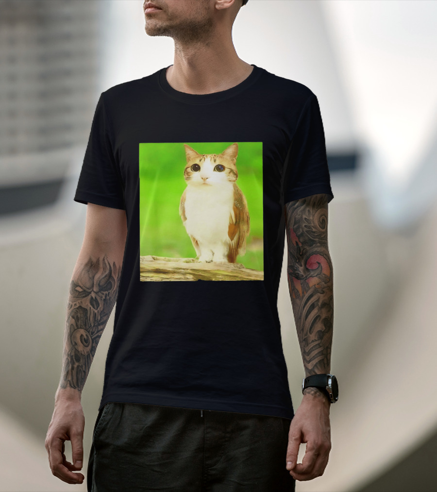 Cat Owl Hybrid Animal Mashup Creature Fusion T-Shirt