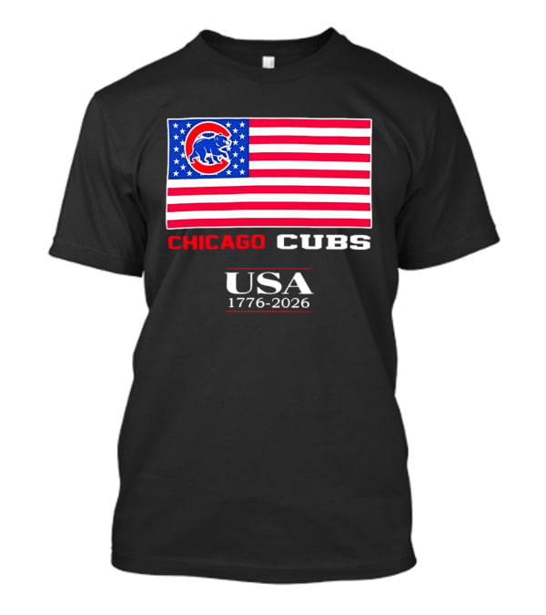 Chicago Cubs USA Flag 1776 2026 Celebration T-Shirt