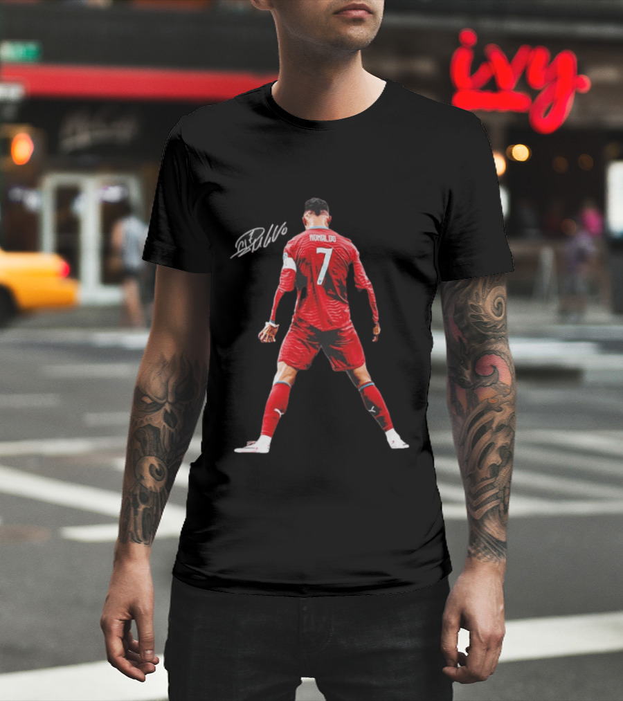 Cristiano Ronaldo Number 7 Portugal National Team Signature T-Shirt
