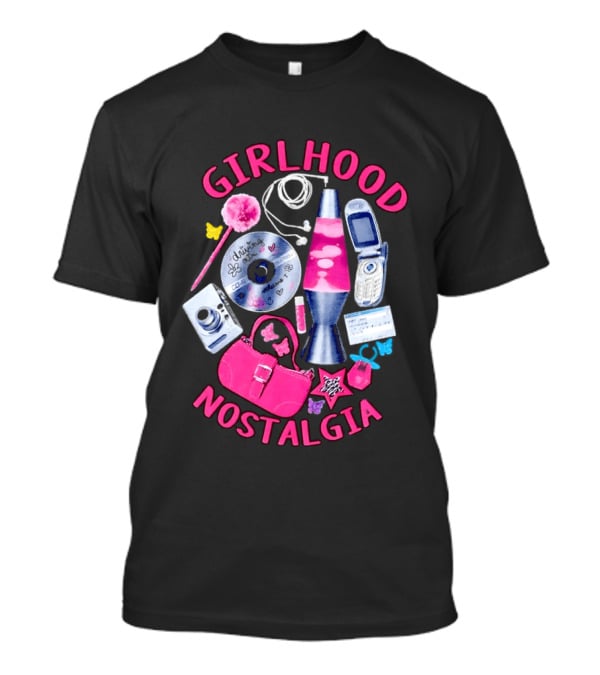 Girlhood Nostalgia Lava Lamp And Vintage Tech Accessories Throwback T-Shirt
