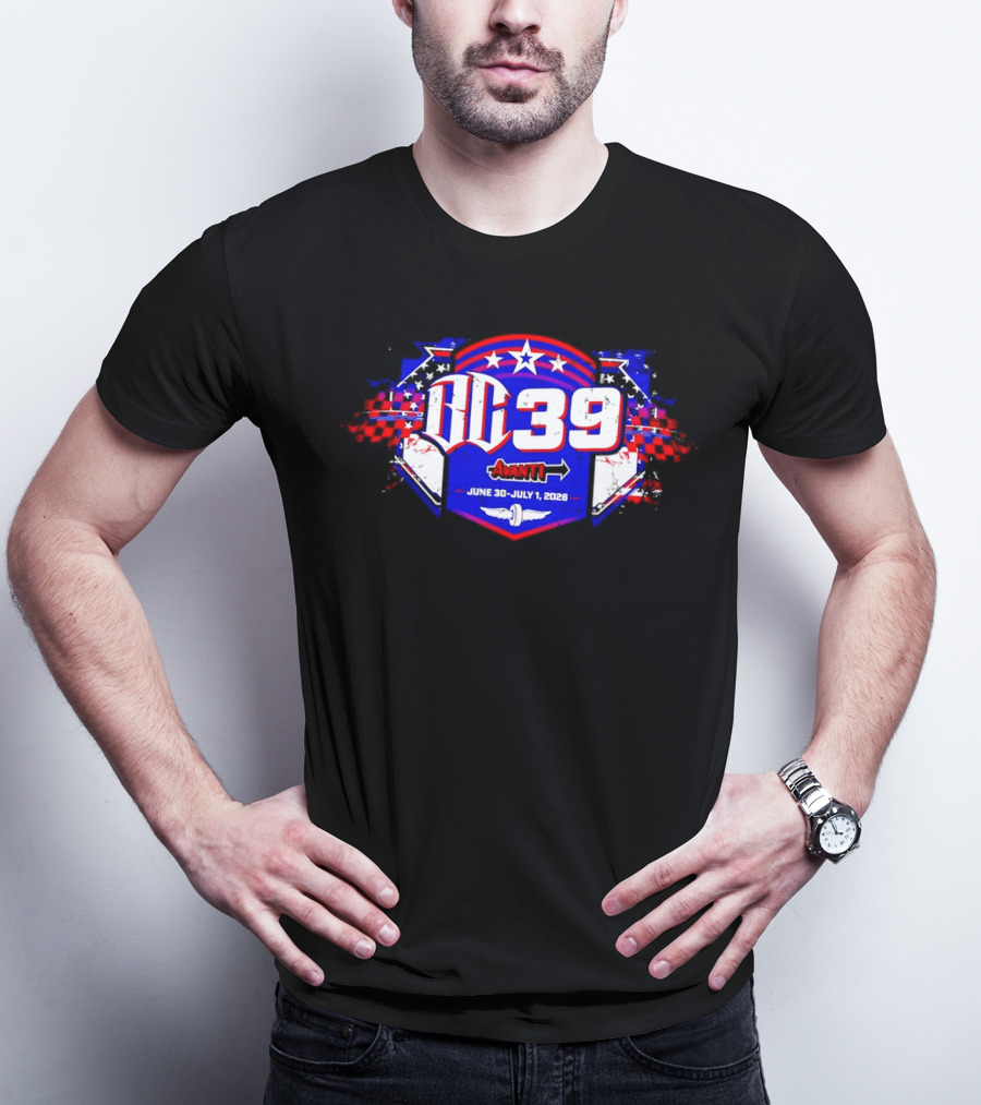 DC 39 Avanti Racing Event June 30 July 1 2026 Checkered Flags Stars Wings T-Shirt