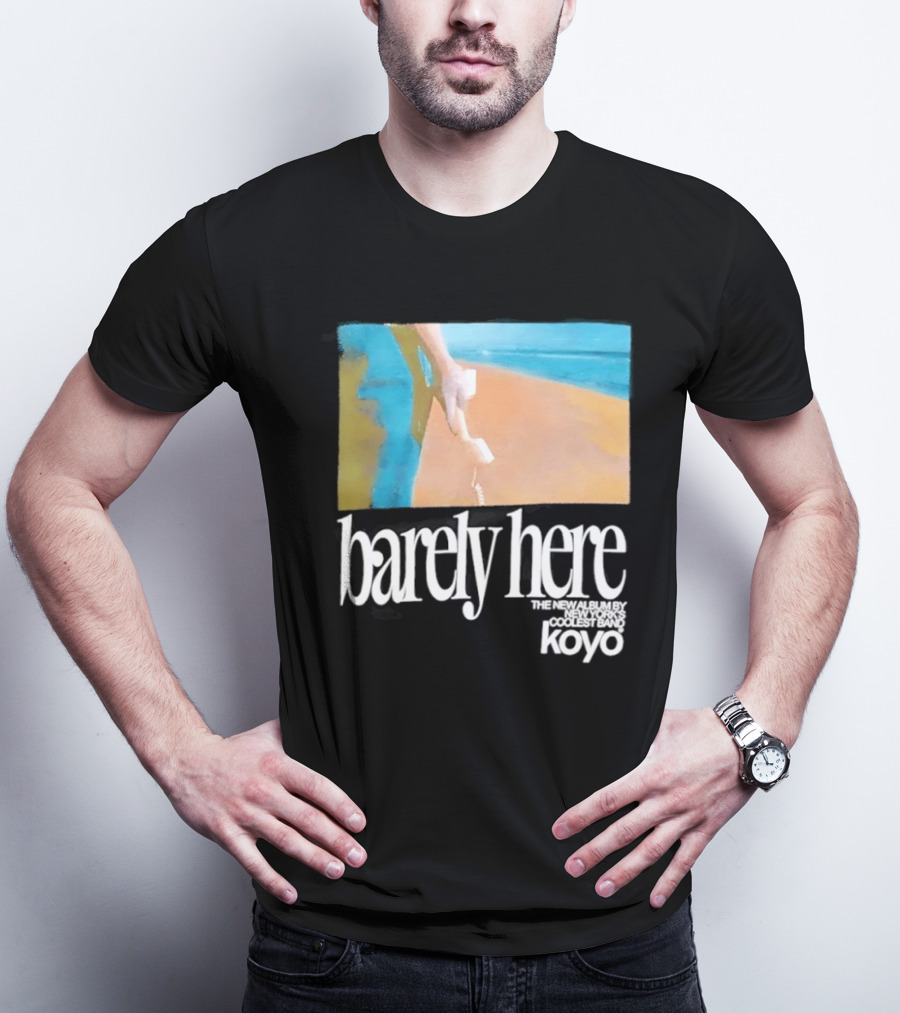 Koyo Barely Here Album Cover Art Beach Scene With Telephone T-Shirt
