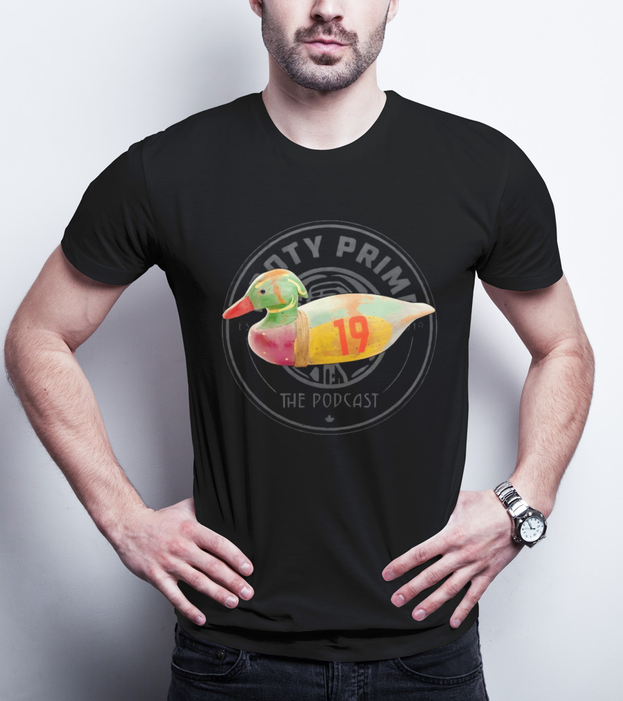 Notty Prime The Podcast Colorful Wooden Duck 19 T-Shirt