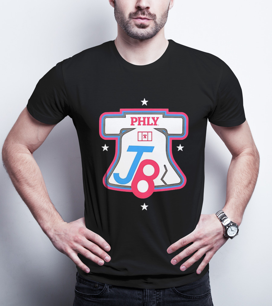 PHLY J8 Liberty Bell Stars Philadelphia Phillies T-Shirt