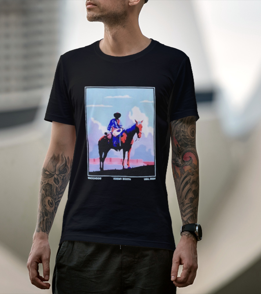 Dog Cowboy By Jeremy Booth USA 2024 T-Shirt