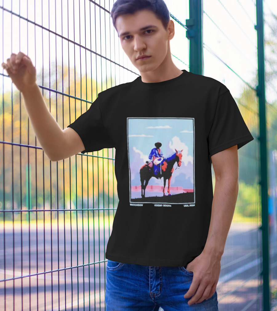 Dog Cowboy By Jeremy Booth USA 2024 T-Shirt