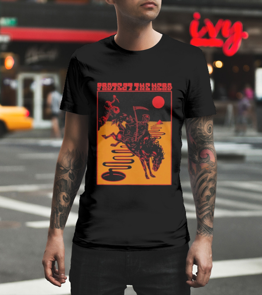 Protest The Hero Grim Reaper Horse Pyramid Red Moon Desert Path T-Shirt