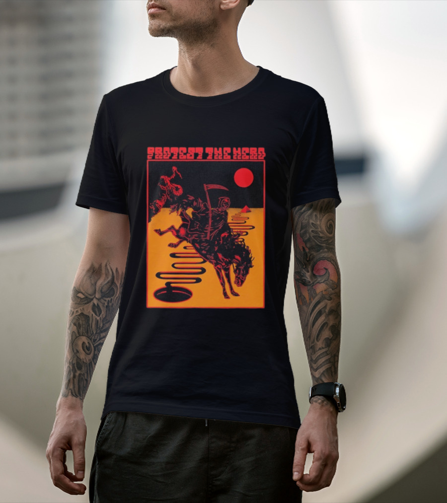 Protest The Hero Grim Reaper Horse Pyramid Red Moon Desert Path T-Shirt