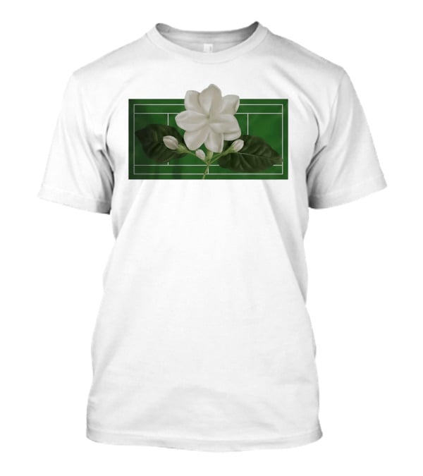 Alexandra Alex Eala Tennis Court Gardenia Floral T-Shirt