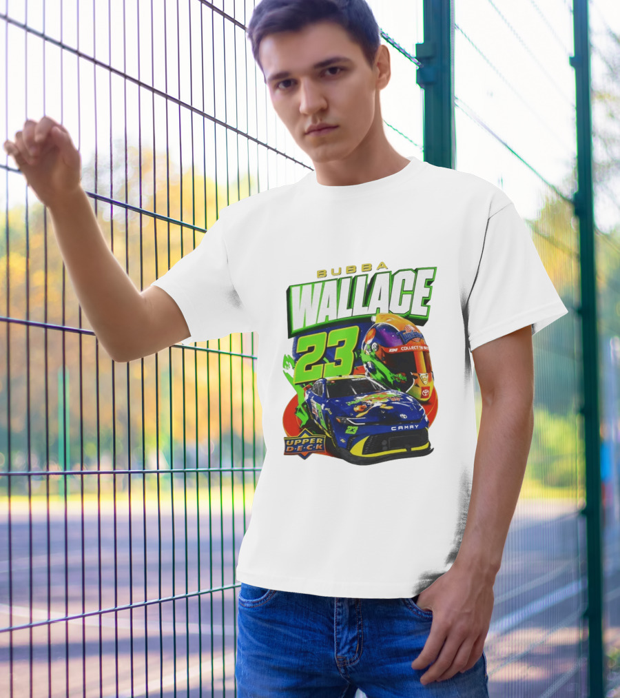 Bubba Wallace 23 Collect The Best Upper D.E.C.K Racing Helmet And Camry T-Shirt