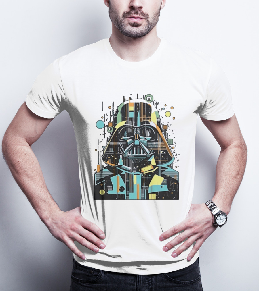 Darth Vader Geometric Circuit Abstract Tech T-Shirt