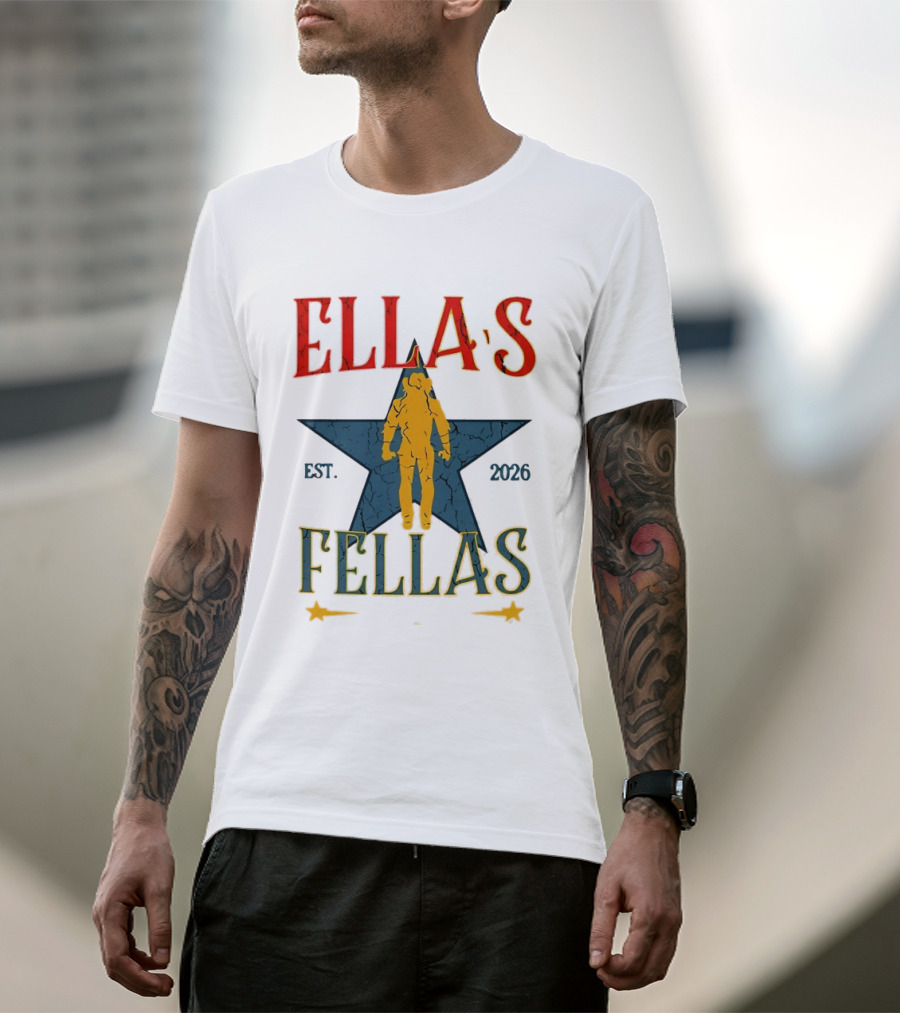 Ella's Fellas Est 2026 Astronaut Star T-Shirt