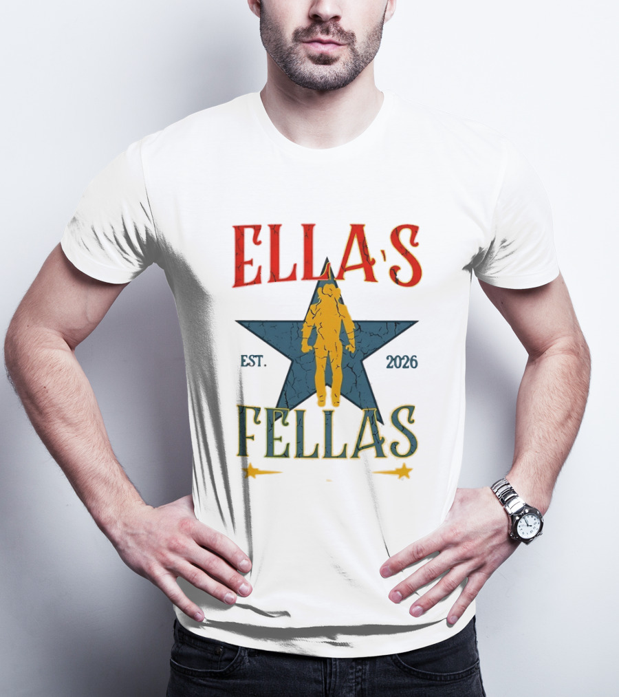 Ella's Fellas Est 2026 Astronaut Star T-Shirt