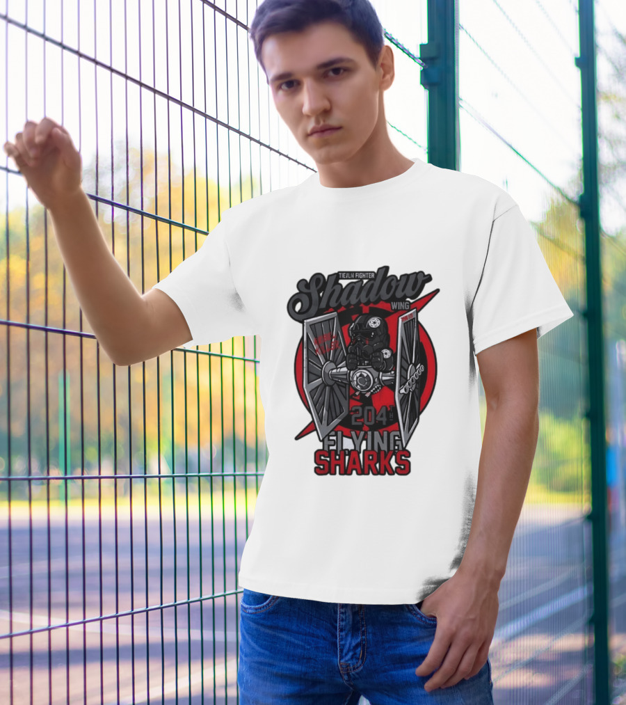 TIE Fighter Pilot Shadow Wing 204th Flying Sharks Rebel Killer Star Wars T-Shirt