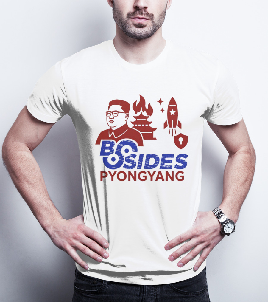 Kim Jong Un BSides Pyongyang Rocket Security Pagoda Shield Star T-Shirt