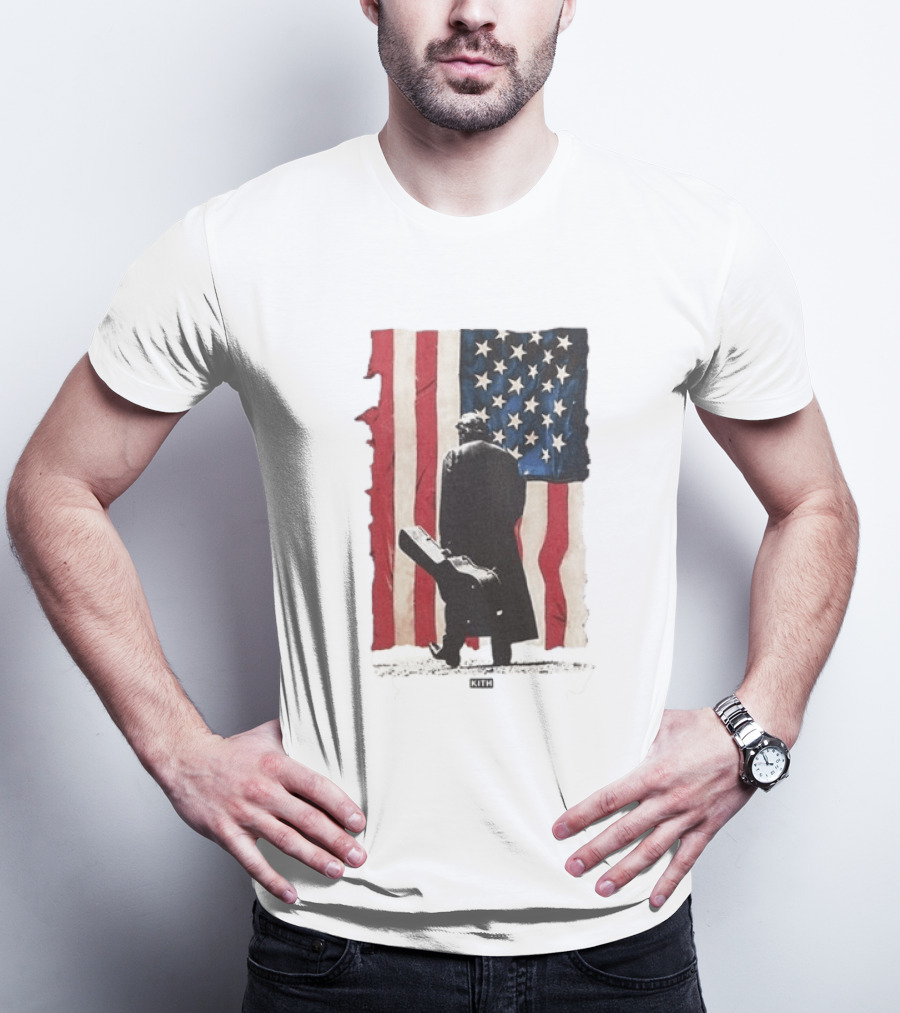 Kith Records Johnny Cash American Flag Iconic USA Collab T-Shirt