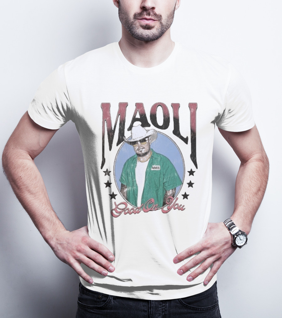 Maoli Good On You Cowboy Hat And Green Jacket Stars T-Shirt