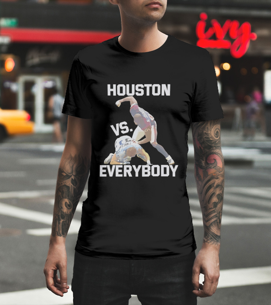 Houston Andre Johnson Vs Cortland Finnegan Everybody Texans Football Rivalry T-Shirt