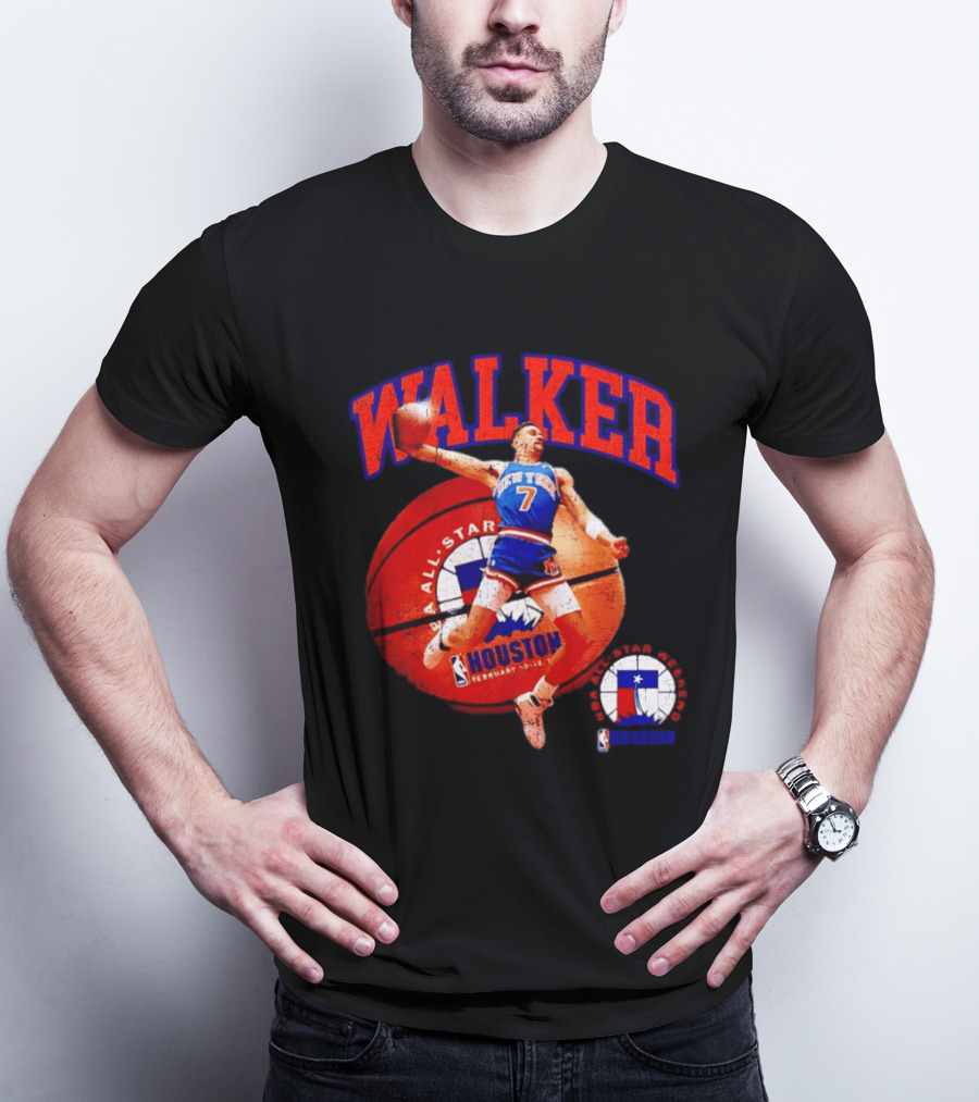 Walker New York Knicks 2006 NBA All Star Houston Weekend February 7 Basketball Jump T-Shirt