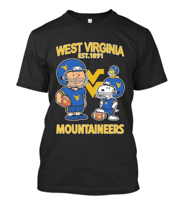 West Virginia Mountaineers Est 1891 Peanuts Charlie Brown Snoopy NCAA T-Shirt
