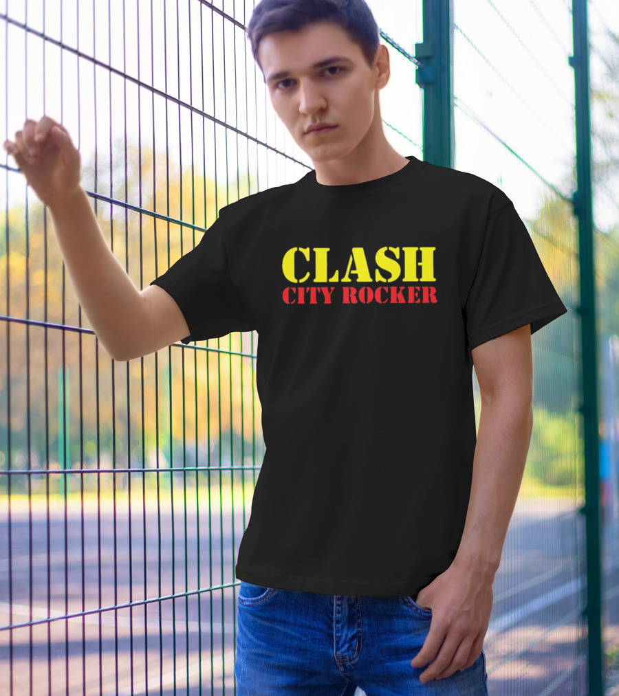 CLASH CITY ROCKER Vibrant Yellow And Red T-Shirt