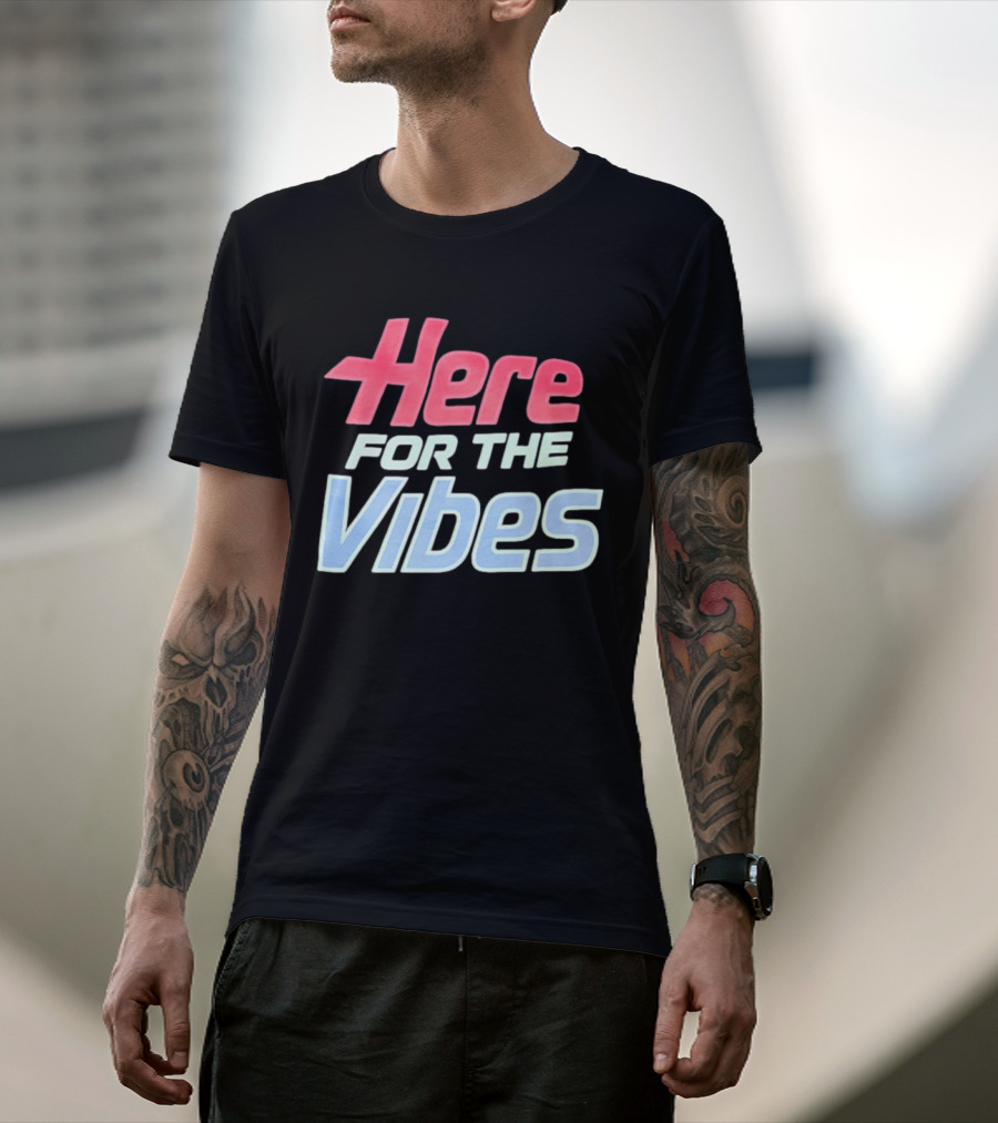 Here For The Vibes Retro Aesthetic T-Shirt
