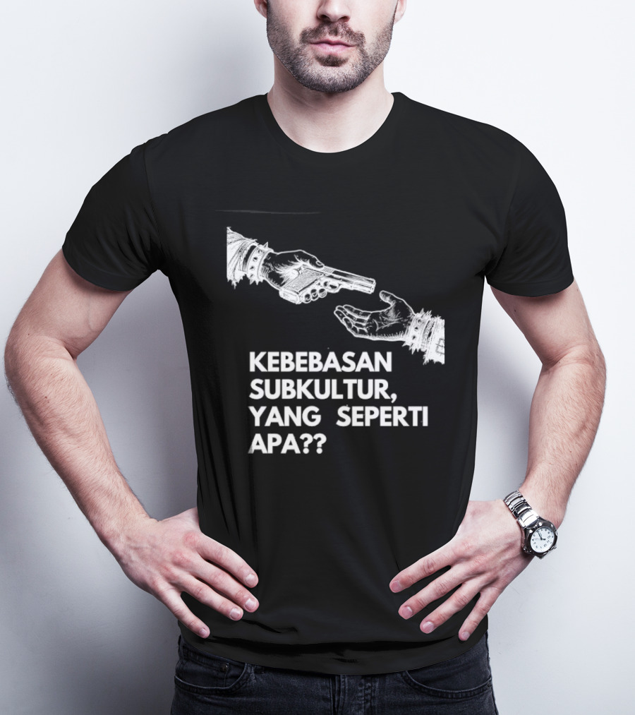 Kebebasan Subkultur Yang Seperti Apa Pertanyaan Tanda Gambar Tangan T-Shirt