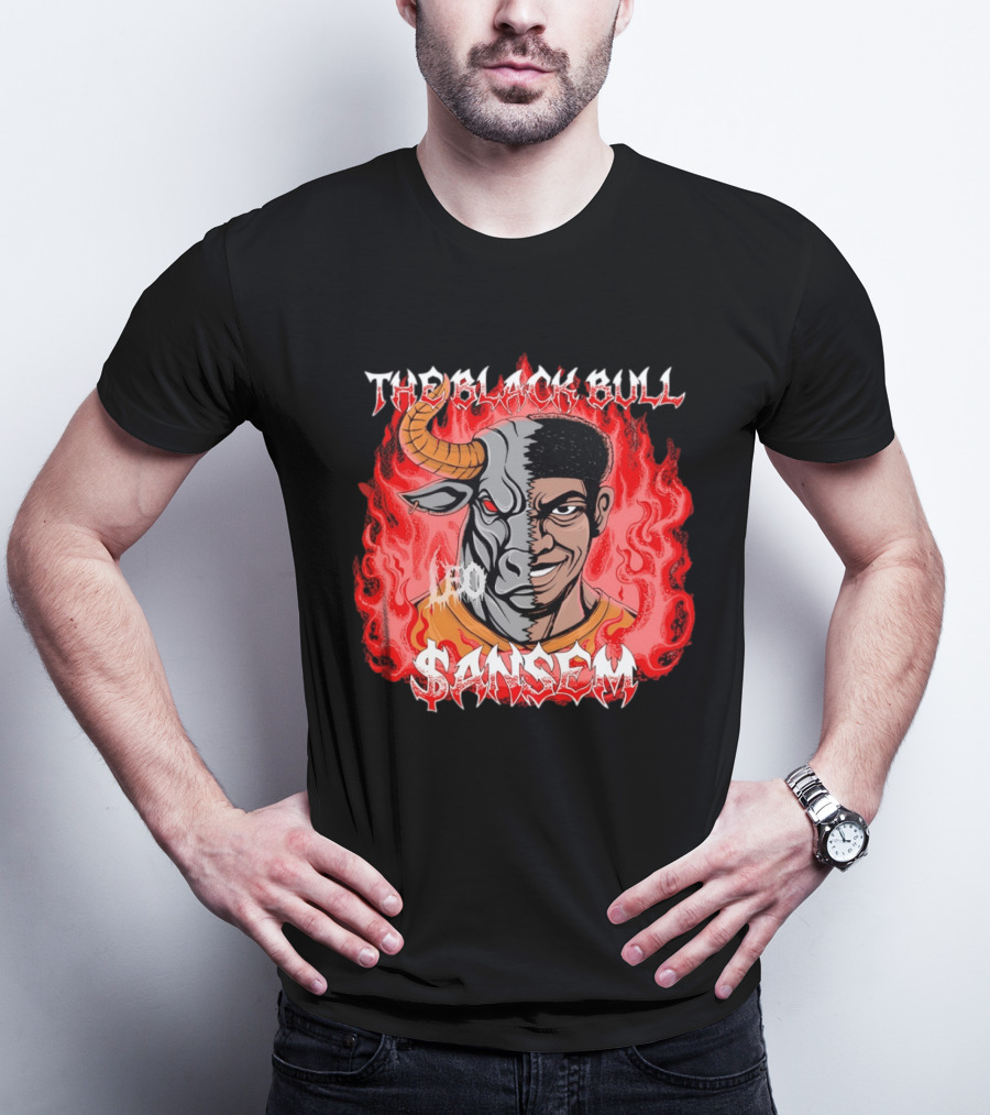 Leo Sansem The Black Bull Flaming Duality T-Shirt