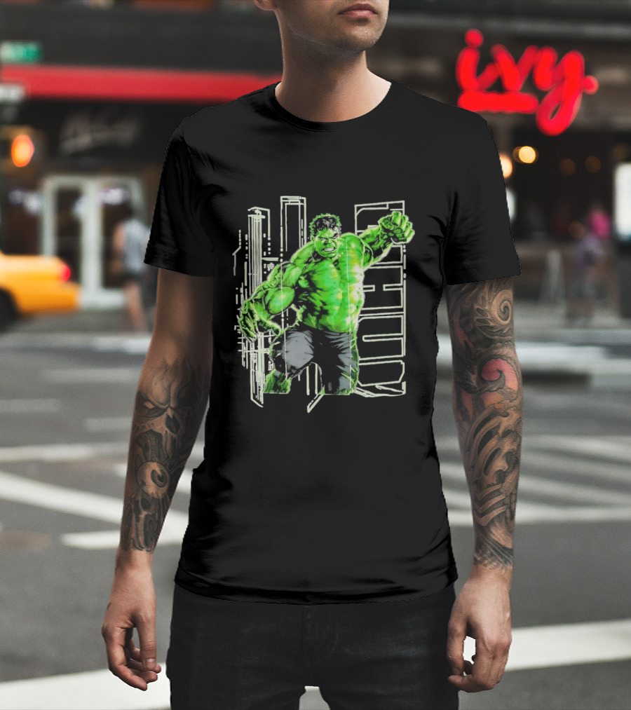 Marvel Hulk Glow Gamma Smash Action T-Shirt