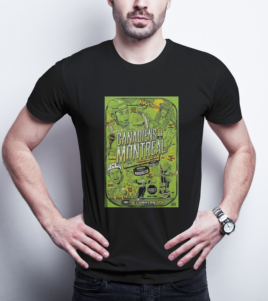 Canadiens De Montreal Comiccon 2026 Suzuki Martel St Louis Flanagan Dubeau Klingtent Laviolette Dobes 75 T-Shirt