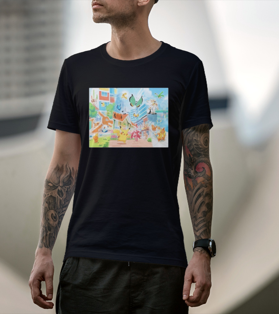 Pokémon Center Singapore July 2026 Pikachu Charizard Celebi Rowlet Oricorio Wingull T-Shirt
