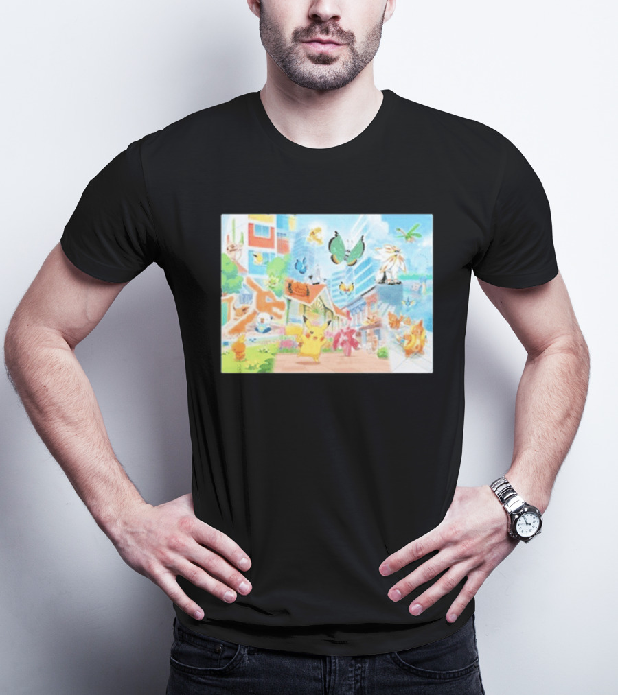 Pokémon Center Singapore July 2026 Pikachu Charizard Celebi Rowlet Oricorio Wingull T-Shirt