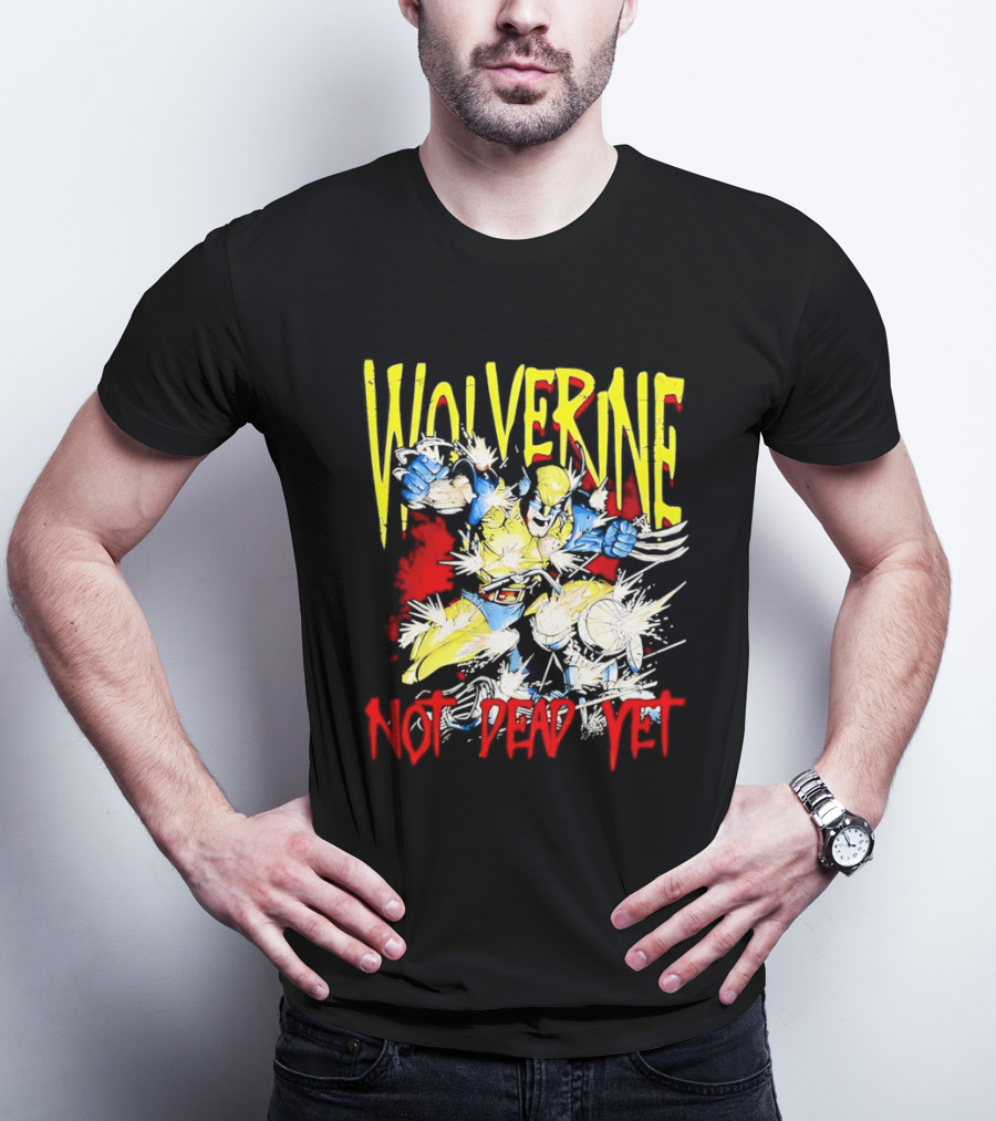 Wolverine Marvel Comics Not Dead Yet Bold Color T-Shirt