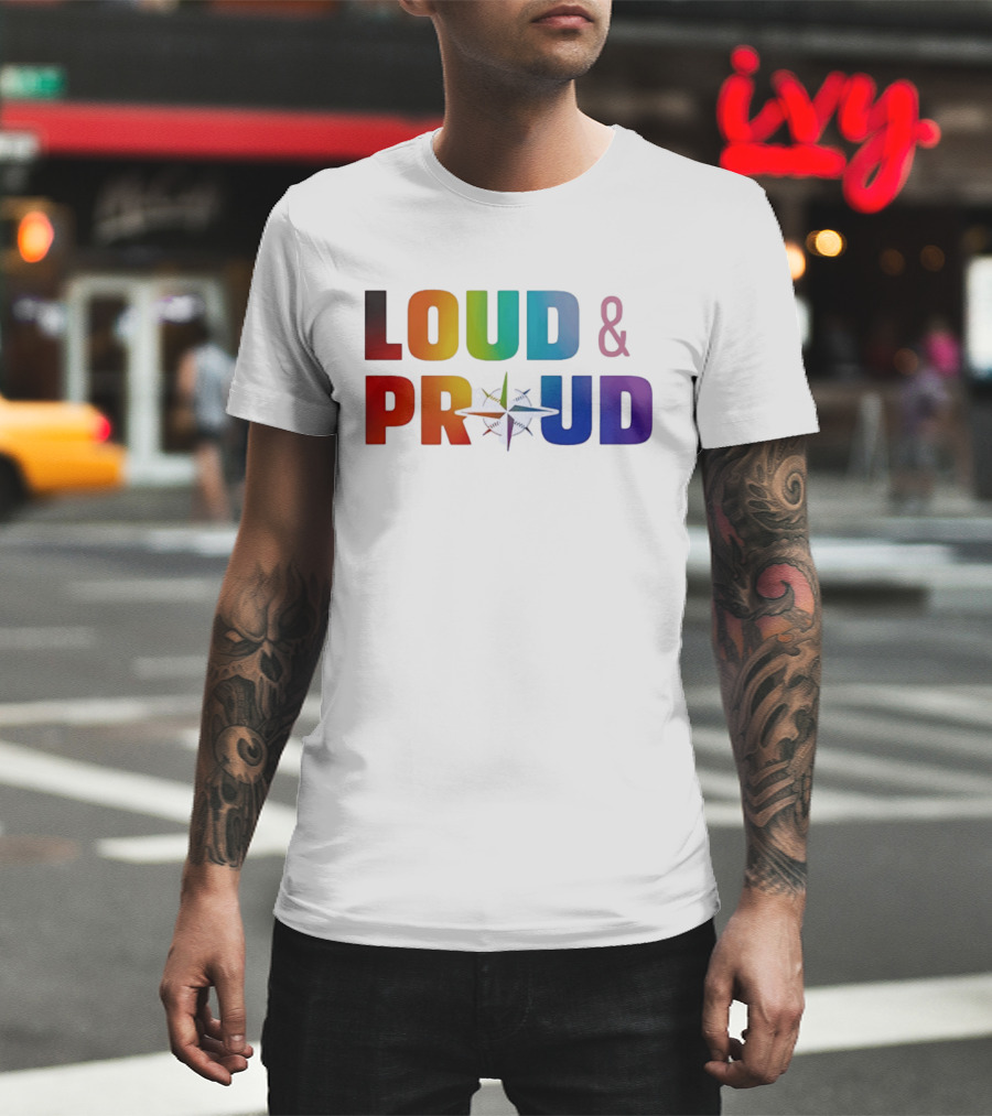 Loud And Proud Pride Rainbow Compass T-Shirt