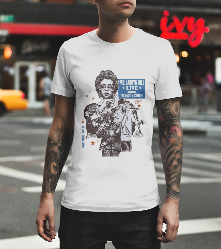 Ms Lauryn Hill Live Zion Marley YG Marley Canary Islands February 2026 T-Shirt