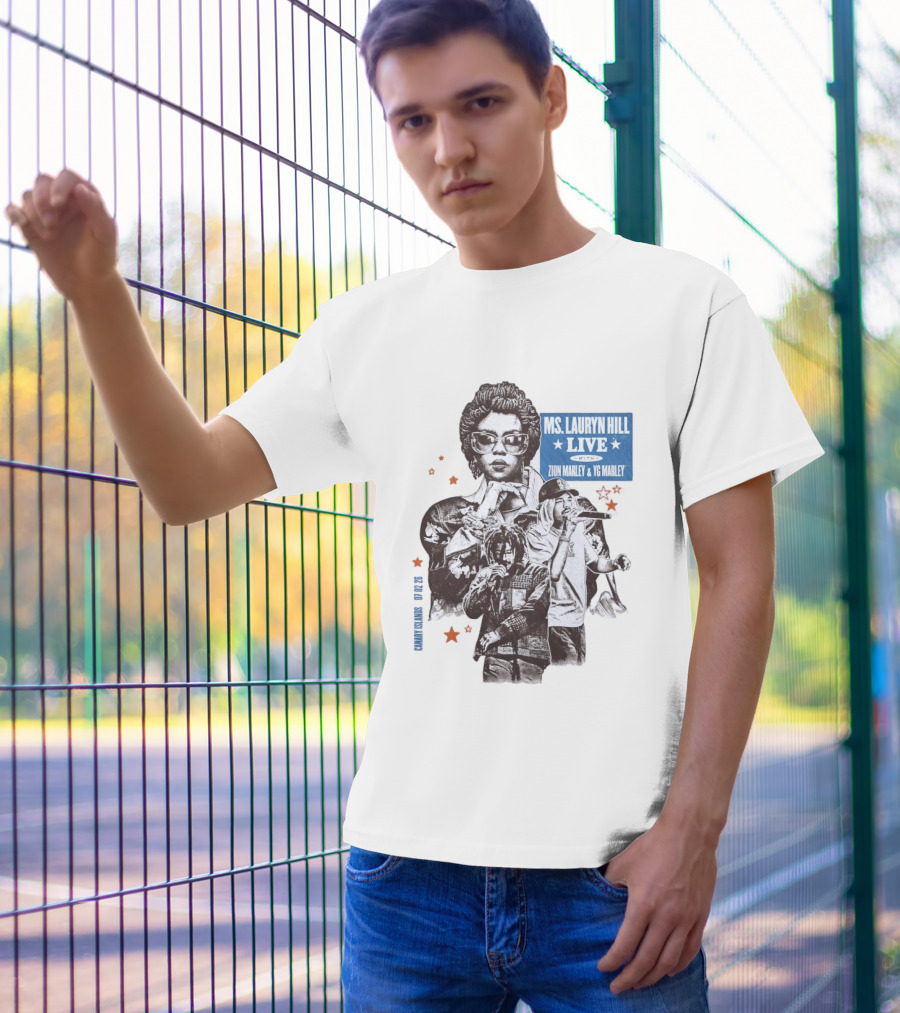 Ms Lauryn Hill Live Zion Marley YG Marley Canary Islands February 2026 T-Shirt