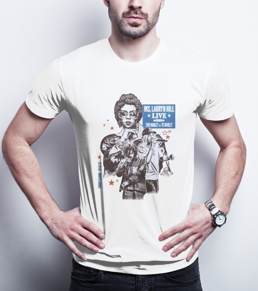 Ms Lauryn Hill Live Zion Marley YG Marley Canary Islands February 2026 T-Shirt