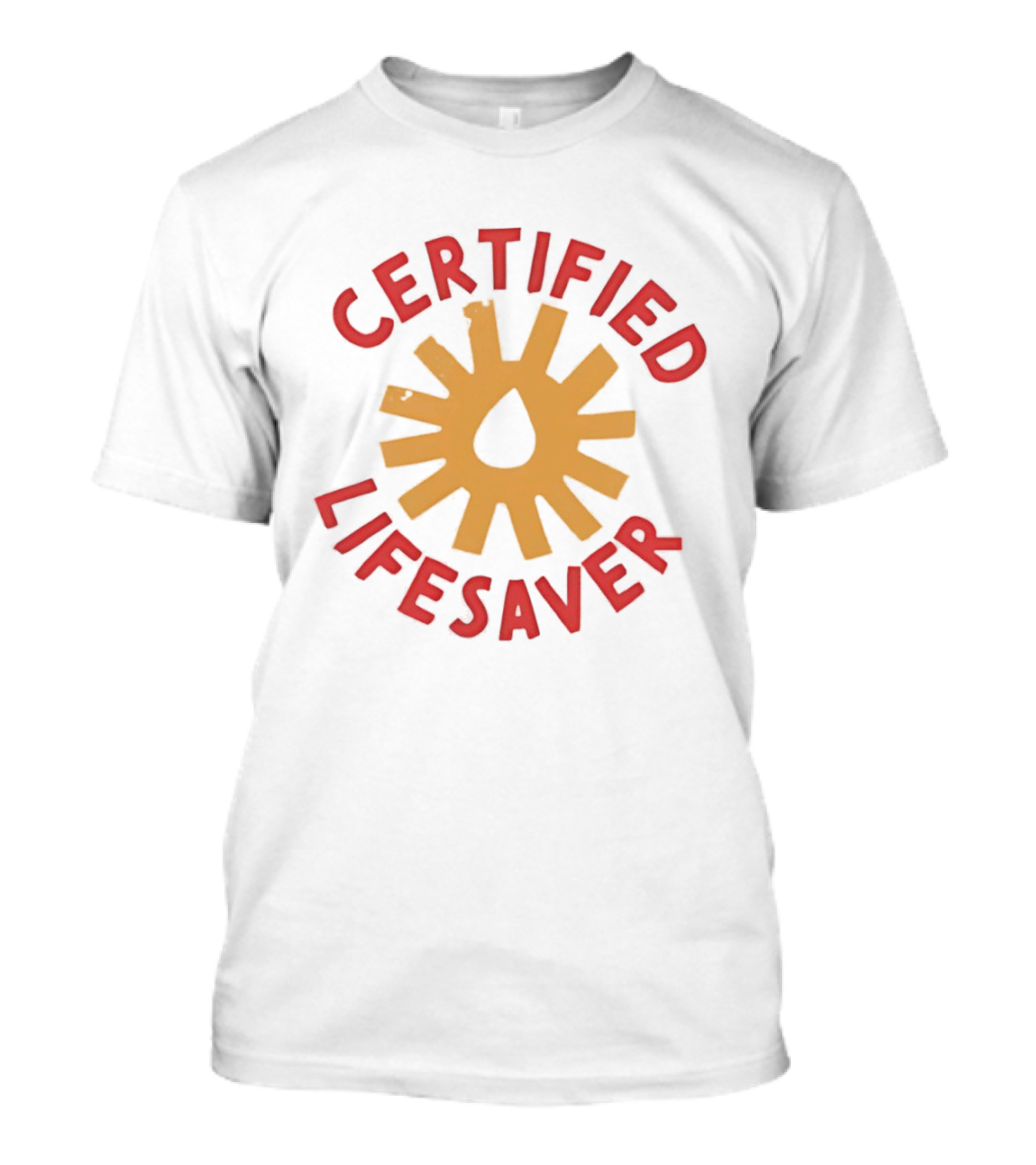 Certified Lifesaver Sun Drop Bright Yellow Sunburst T-Shirt
