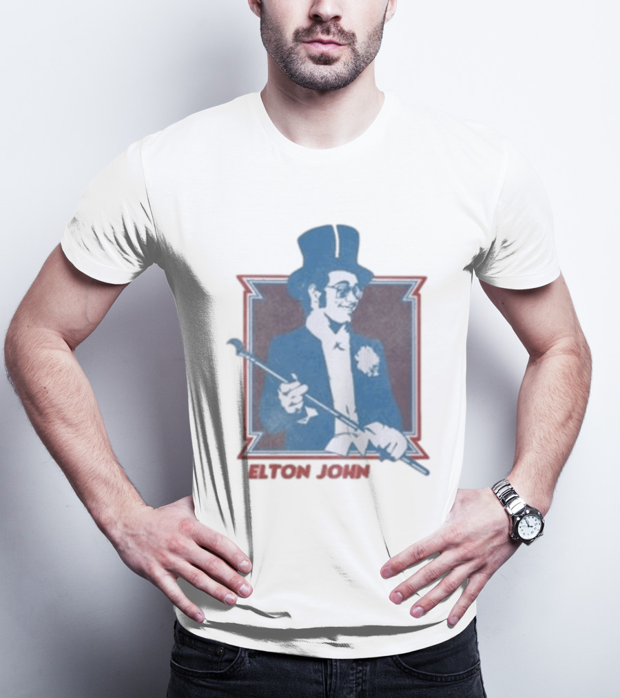 Elton John Top Hat Cane T-Shirt