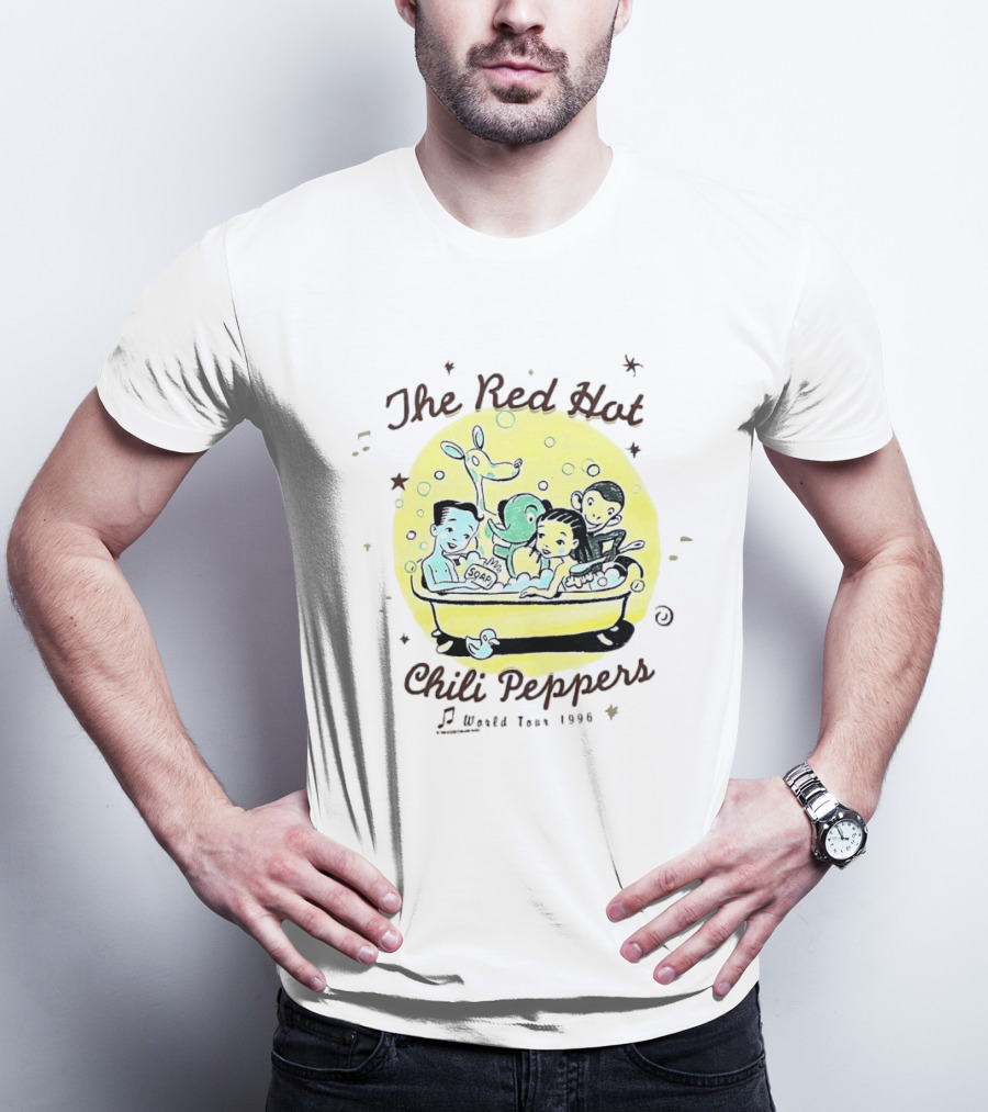 The Red Hot Chili Peppers World Tour 1990 Hot Tub Soap T-Shirt