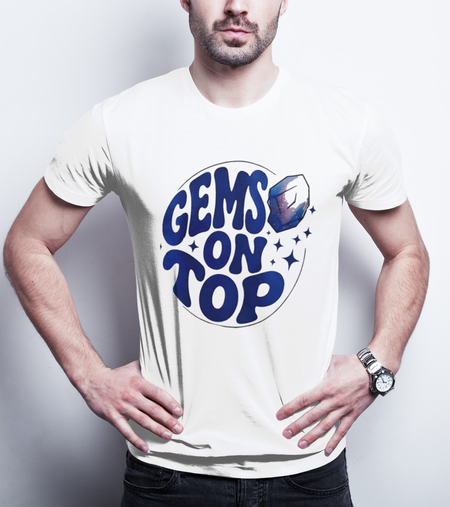 Gems On Top Crystal Stars And Galaxy T-Shirt
