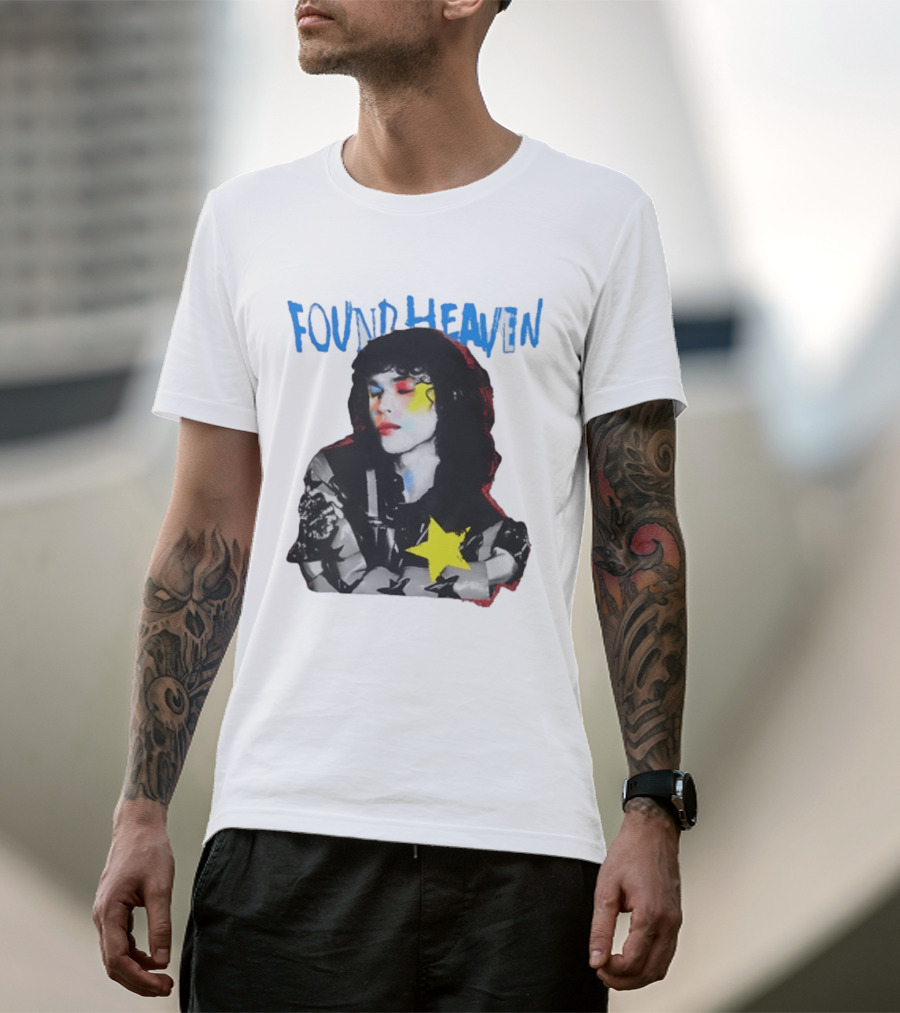 Found Heaven On Tour 2024 Dateback Washed Black Star T-Shirt