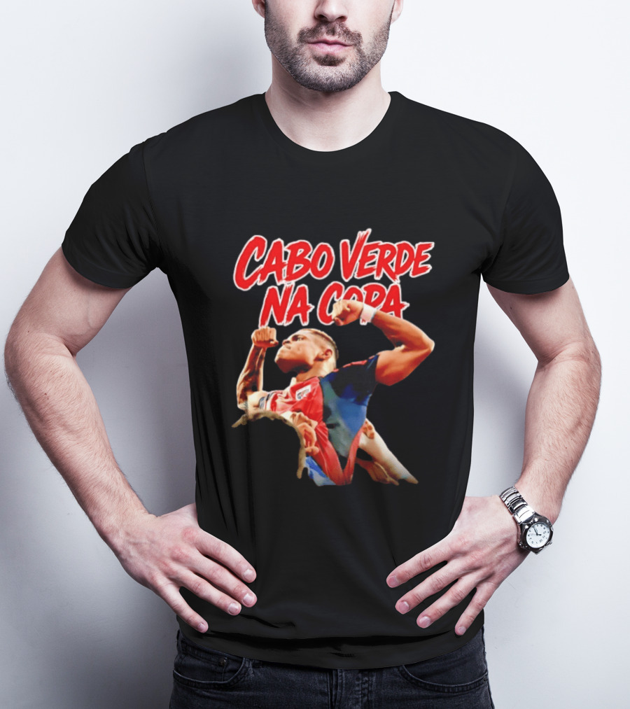 Cabo Verde Na Copa Cape Verde National Football Team Fan Pride Hélio Varela T-Shirt