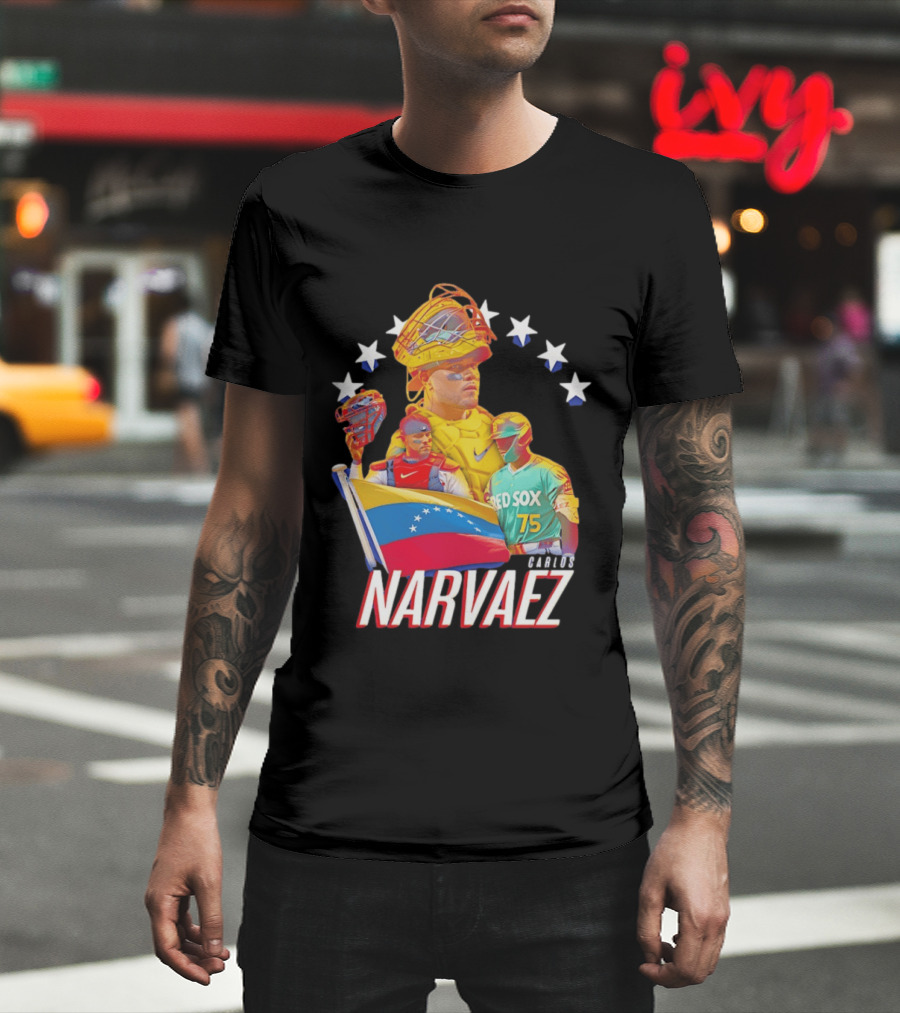 Carlos Narvaez Boston Red Sox Venezuela Catcher 75 T-Shirt